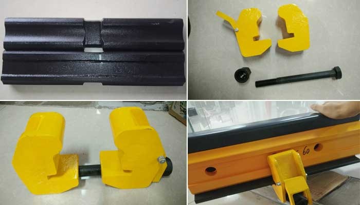 Proyecto de eclisa para rieles tipo T con clip de ferrocarril en ...